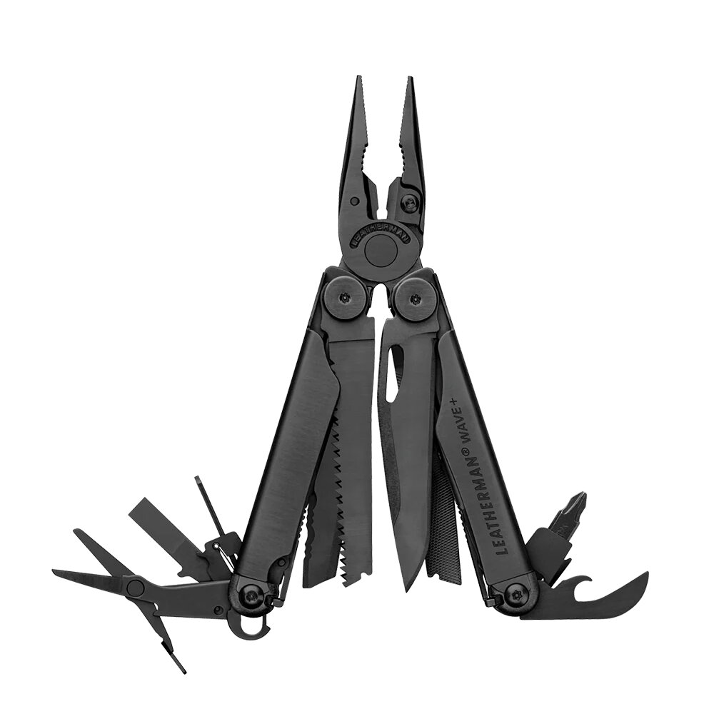 Мультитул LEATHERMAN Wave Plus Black 832533, 18 инструментов, черный