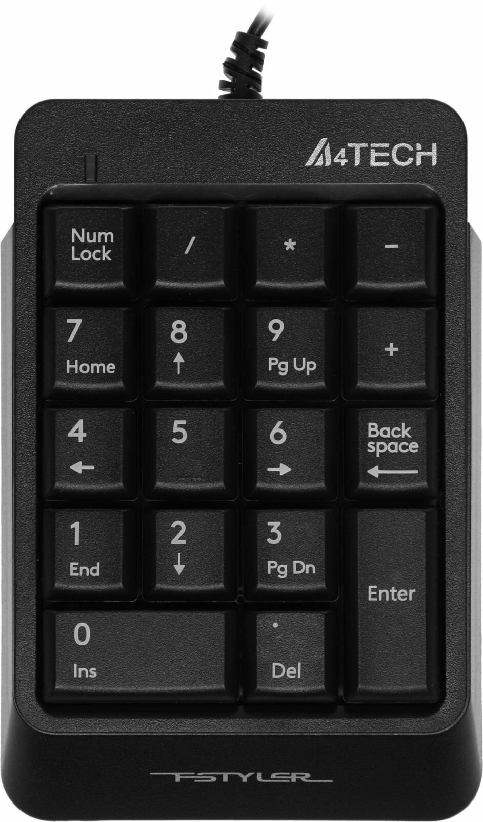 Числовой блок A4Tech черный, USB, slim, для ноутбука, кабель 1,5 м (FK13P BLACK)