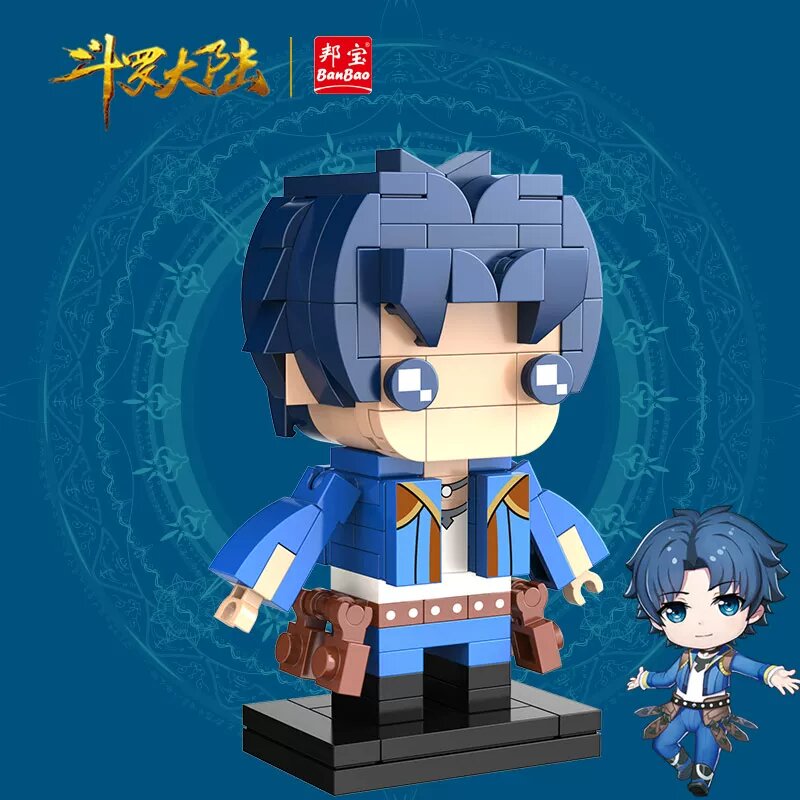 Bamboo Douluo Continent Tang San Three-Headed Collectible Action Figure, 12cm Высота, Детский Собирающийся Игрушечный