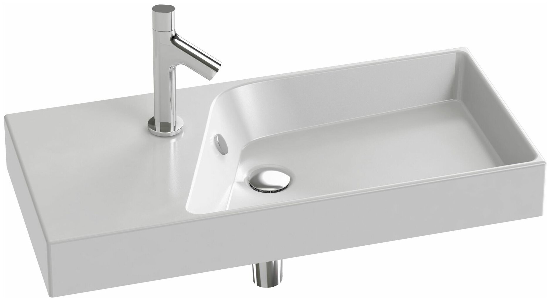 Подвесная раковина-столешница 80 х 37 см гладкая нижняя поверхность Jacob Delafon RYTHMIK EXP112-Z-00