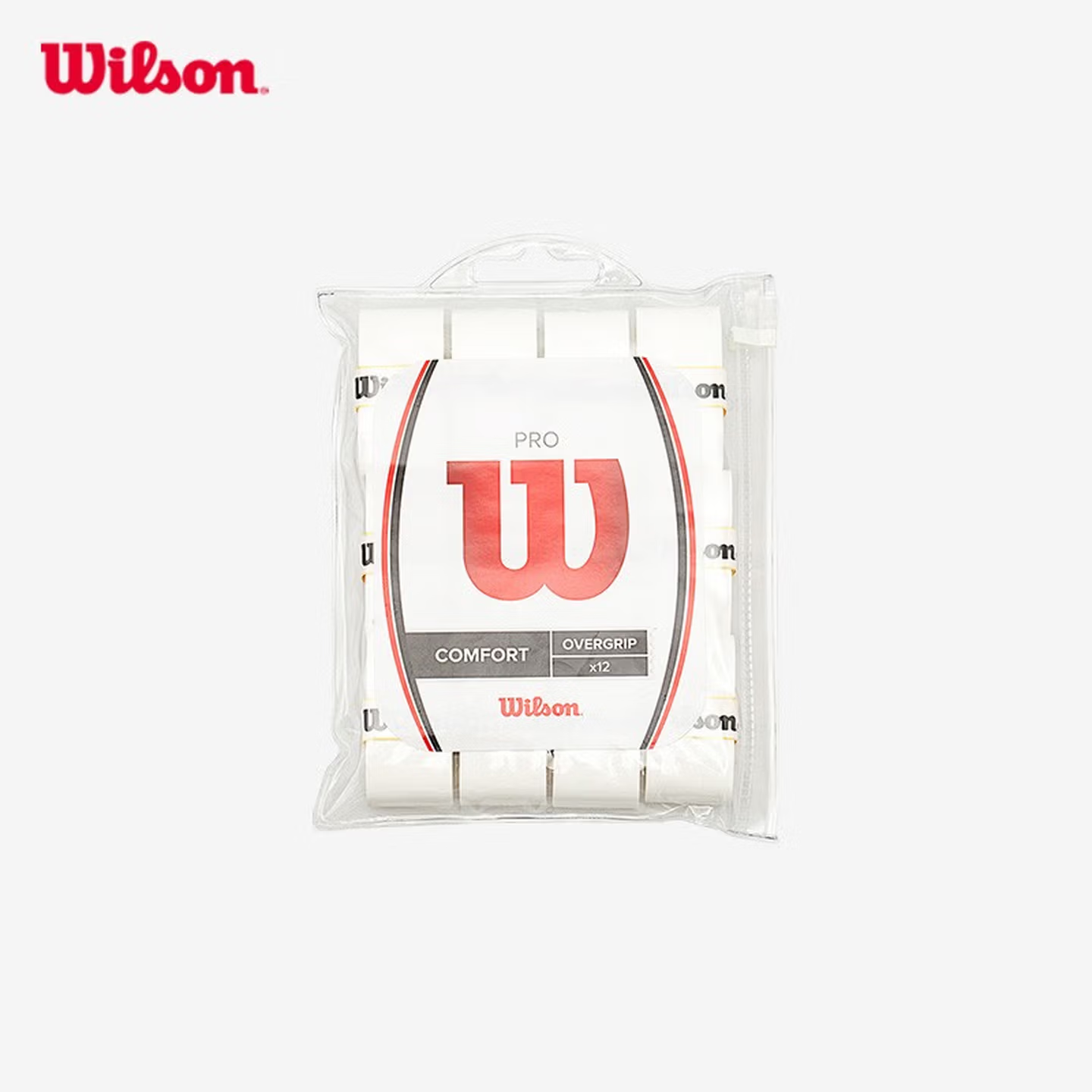 Овергрипы Wilson PRO OVERGRIP, 12 шт, липкий тип (Tacky), белые, для теннисных ракеток