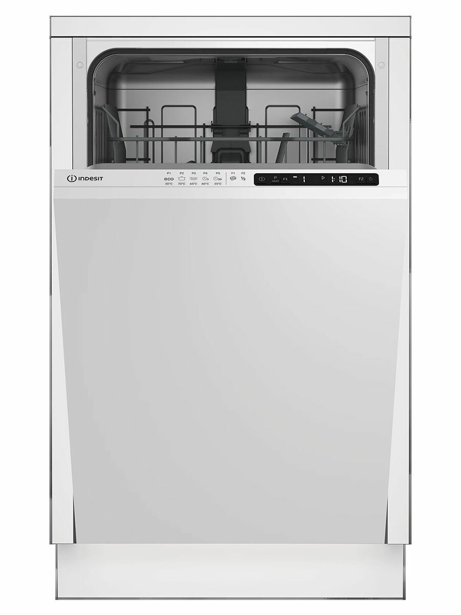 Посудомоечная машина встраиваемая Indesit DIS 1C59, 2100 Вт, вместимость 10 комплектов, 5 программ, 2 корзины, защита от протечек, белый