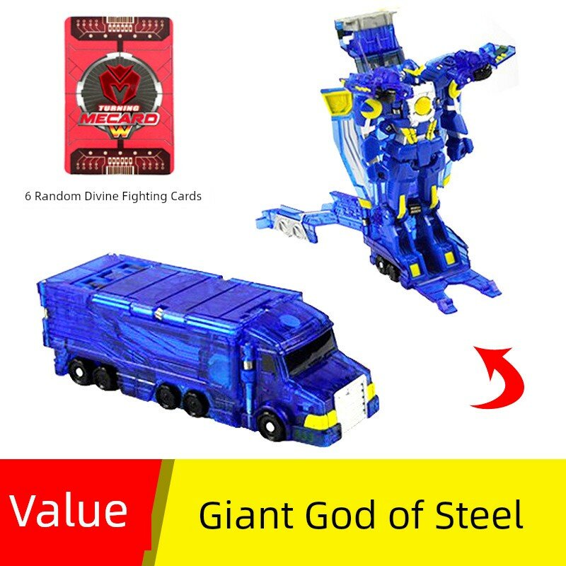 Комплект игрушечных машинок Alliance Car God Steel Giant Blue, 2-режимная трансформация с 6 картами Alliance