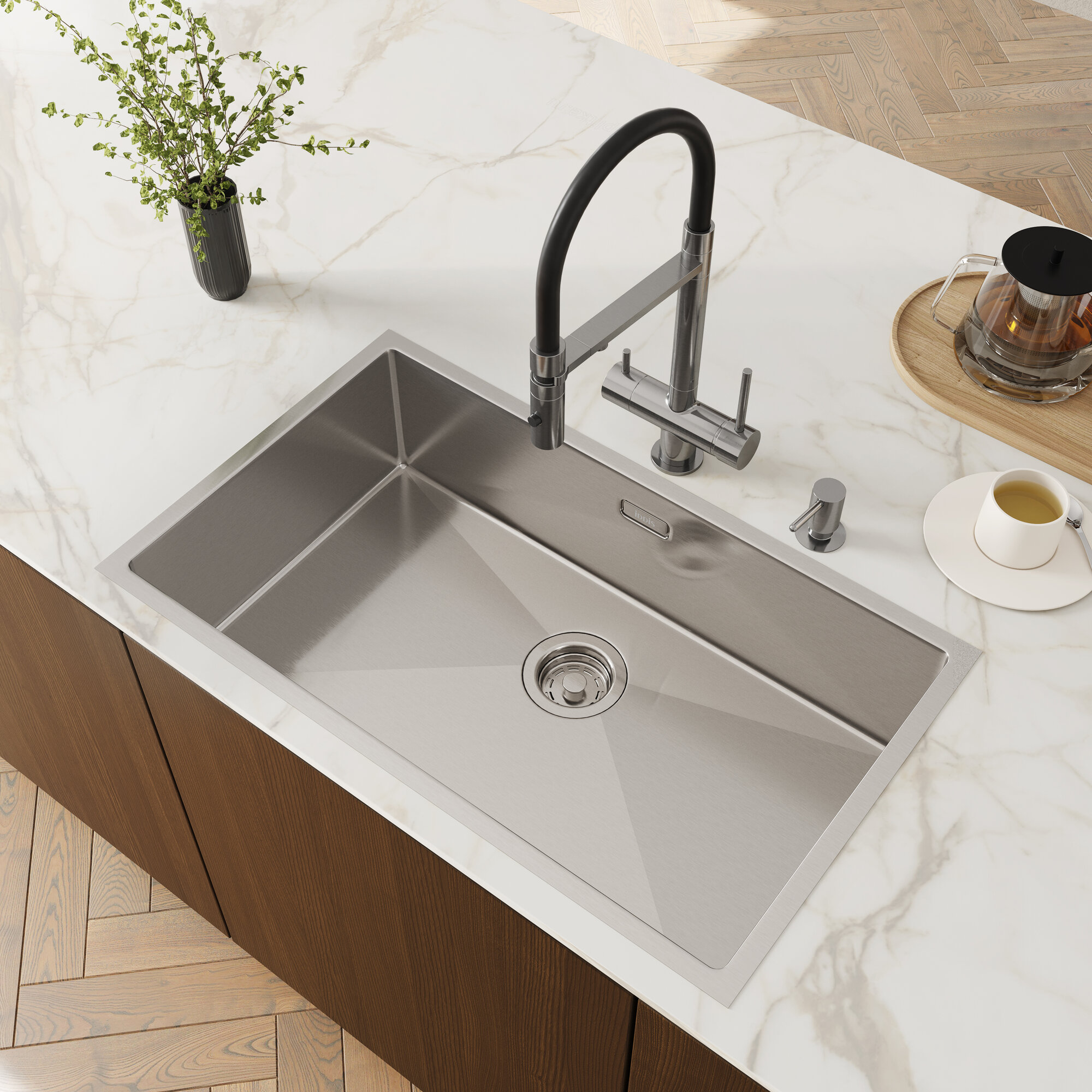 Мойка IDDIS Edifice EDI74S0i77 нержавеющая сталь универсального монтажа сатин 740*440