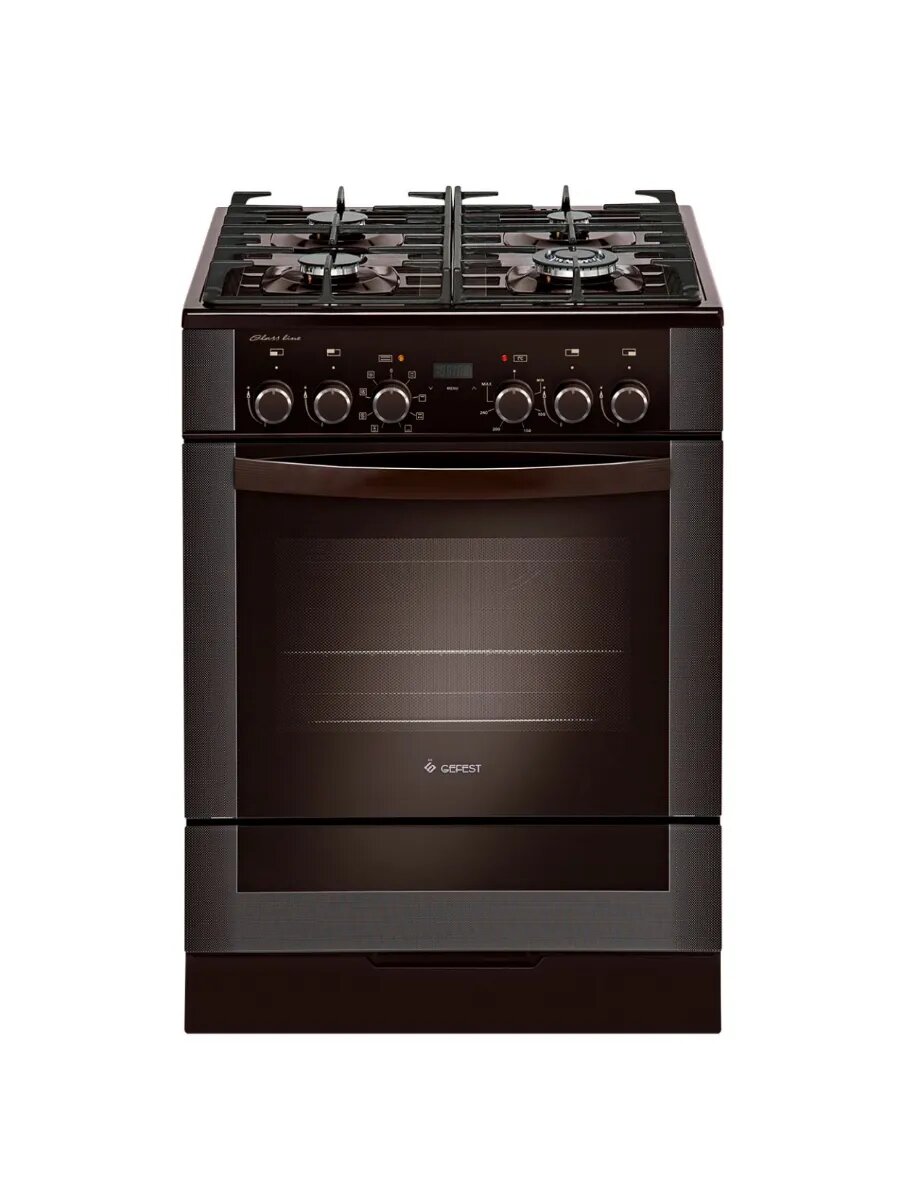 Плита комбинированная Gefest 6502-03 0245, ящик для посуды, цвет коричневый