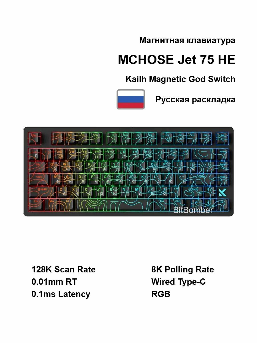 Jet75 HE, Magnetic God, Topographic, Русская раскладка