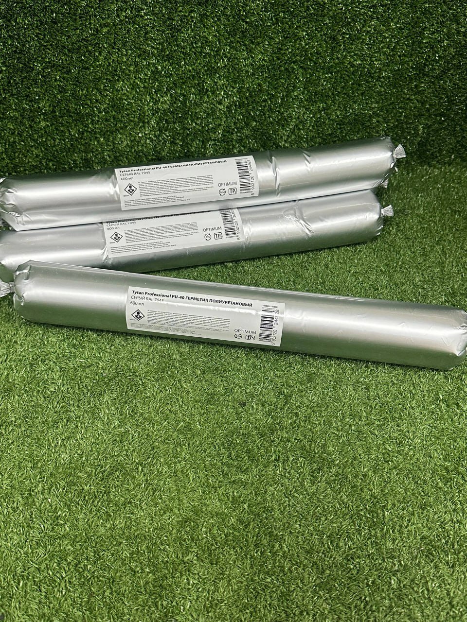 Герметик полиуретановый TYTAN PU 40 серый 600 мл OPTIMUM, 1шт