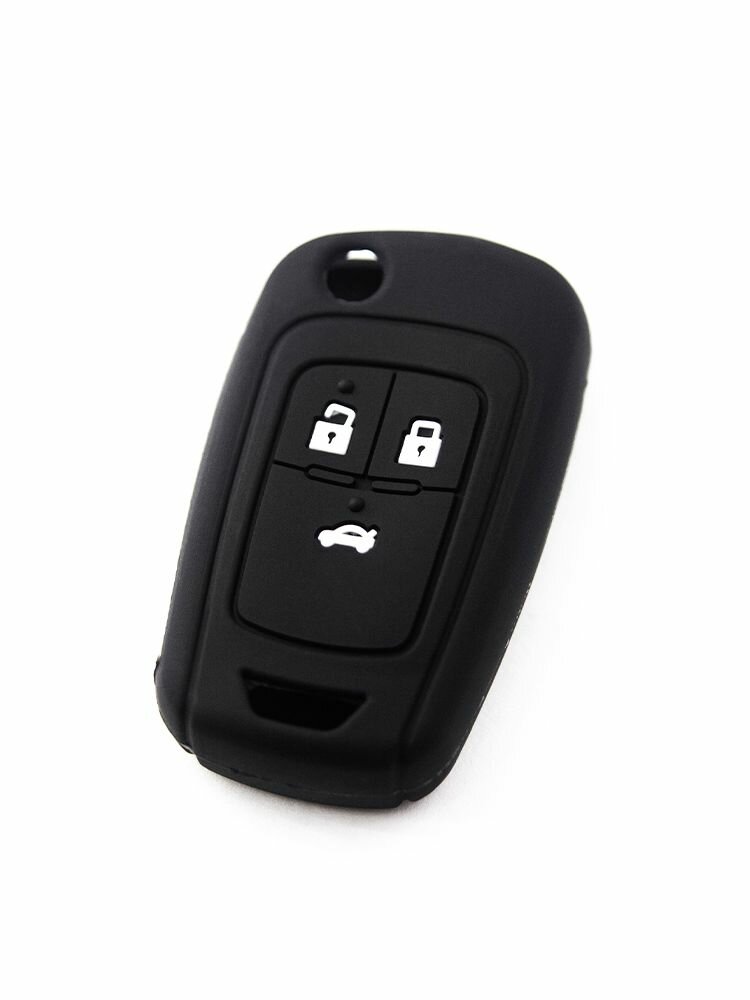 Чехол для ключа Opel, Chevrolet, Vauxhall, Holden, 3 кнопки, Черный