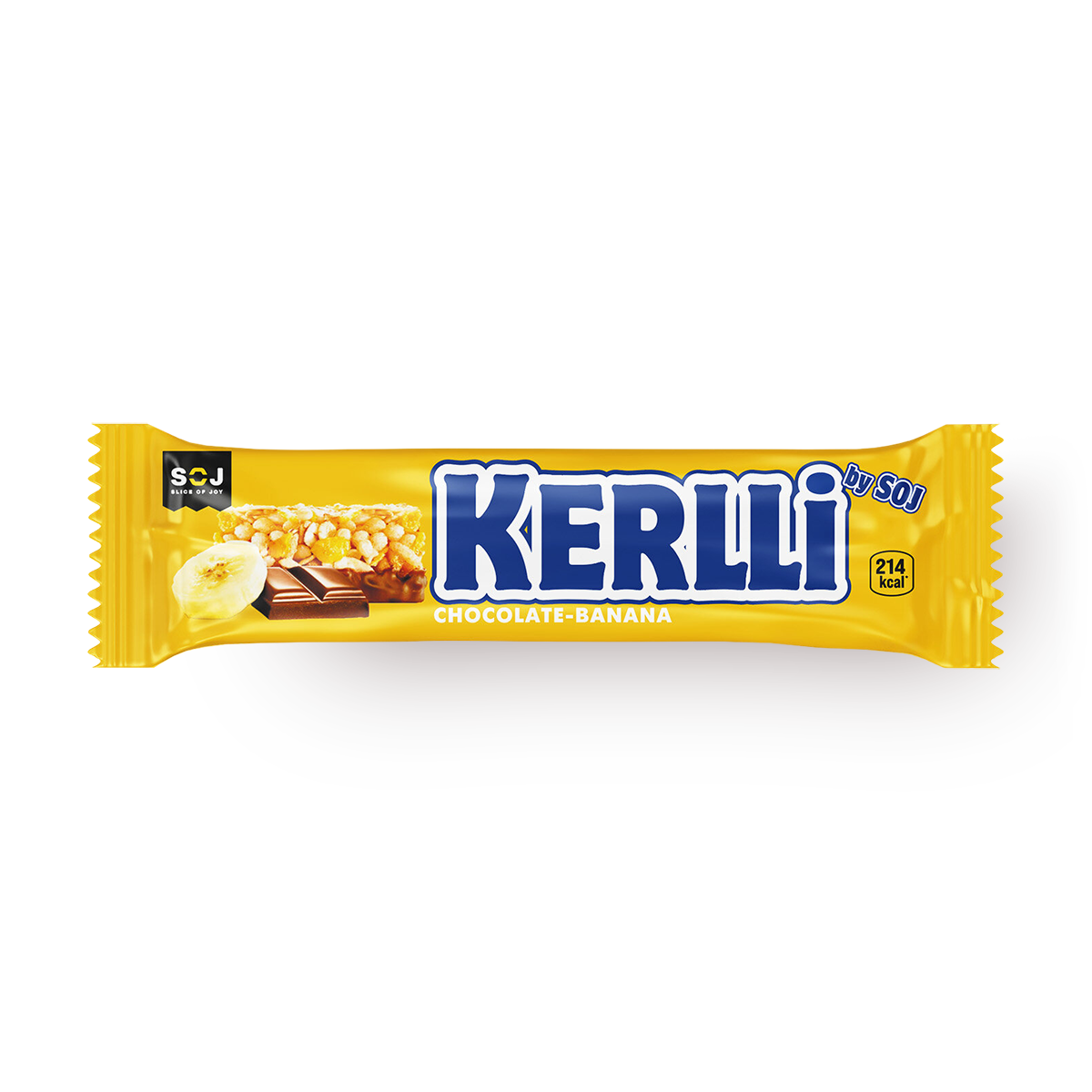 Батончик злаковый Soj Kerlli с бананом в молочном шоколаде