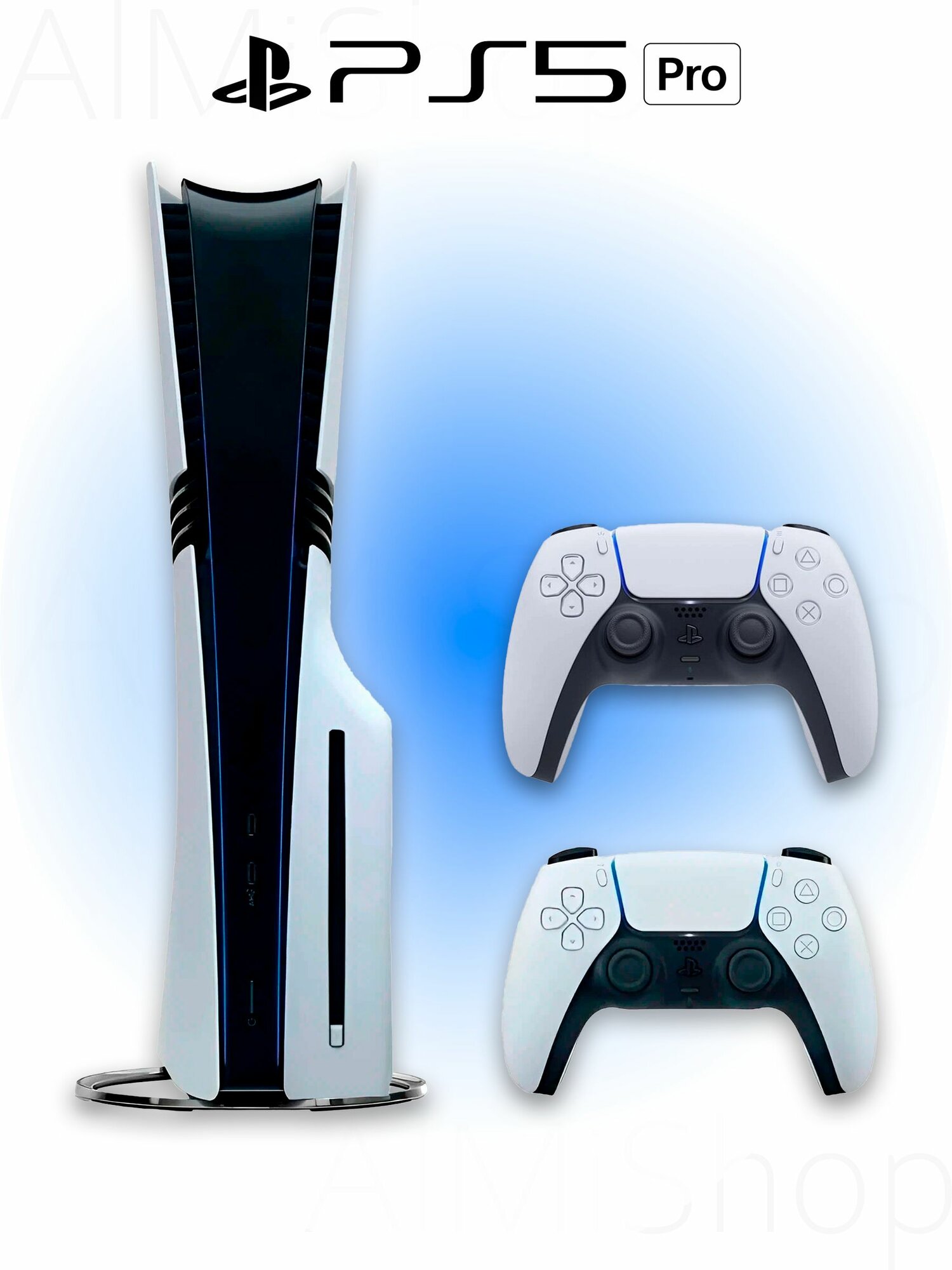 Игровая приставка Sony PlayStation 5 PRO + дисковод + 2 геймпад (белый)