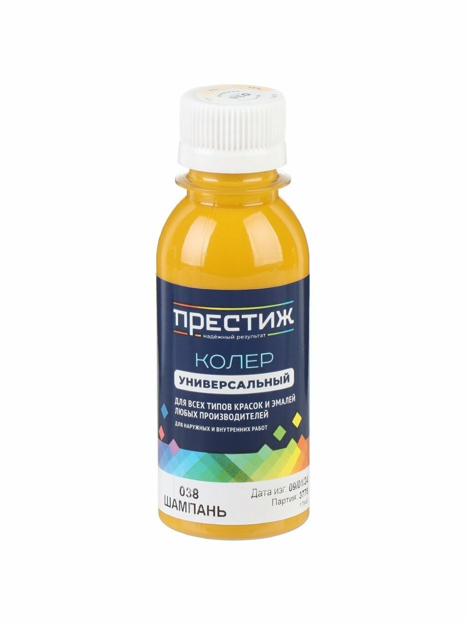 Колер краска Престиж №38 шампань 100 мл — универсальный пигмент для колеровки лакокрасочных материалов для ремонта
