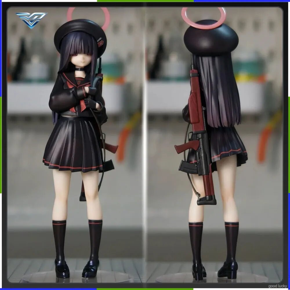 Фигурка Anime Girl из Apex Legends в школьной форме с оружием, 1 шт. Высота 20 см, материал: пластик