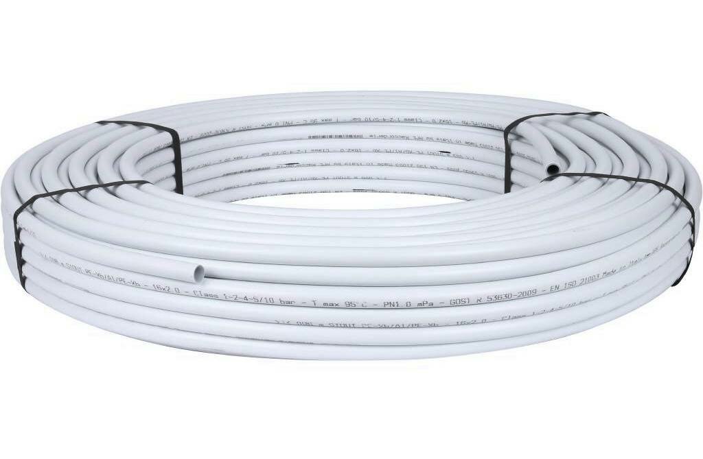 STOUT PEX-b/AL/PEX-b 16х2,0 белая (бухта 100 м) Труба металлопластиковая (сшитый полиэтилен PE-Xb с алюминиевым слоем)