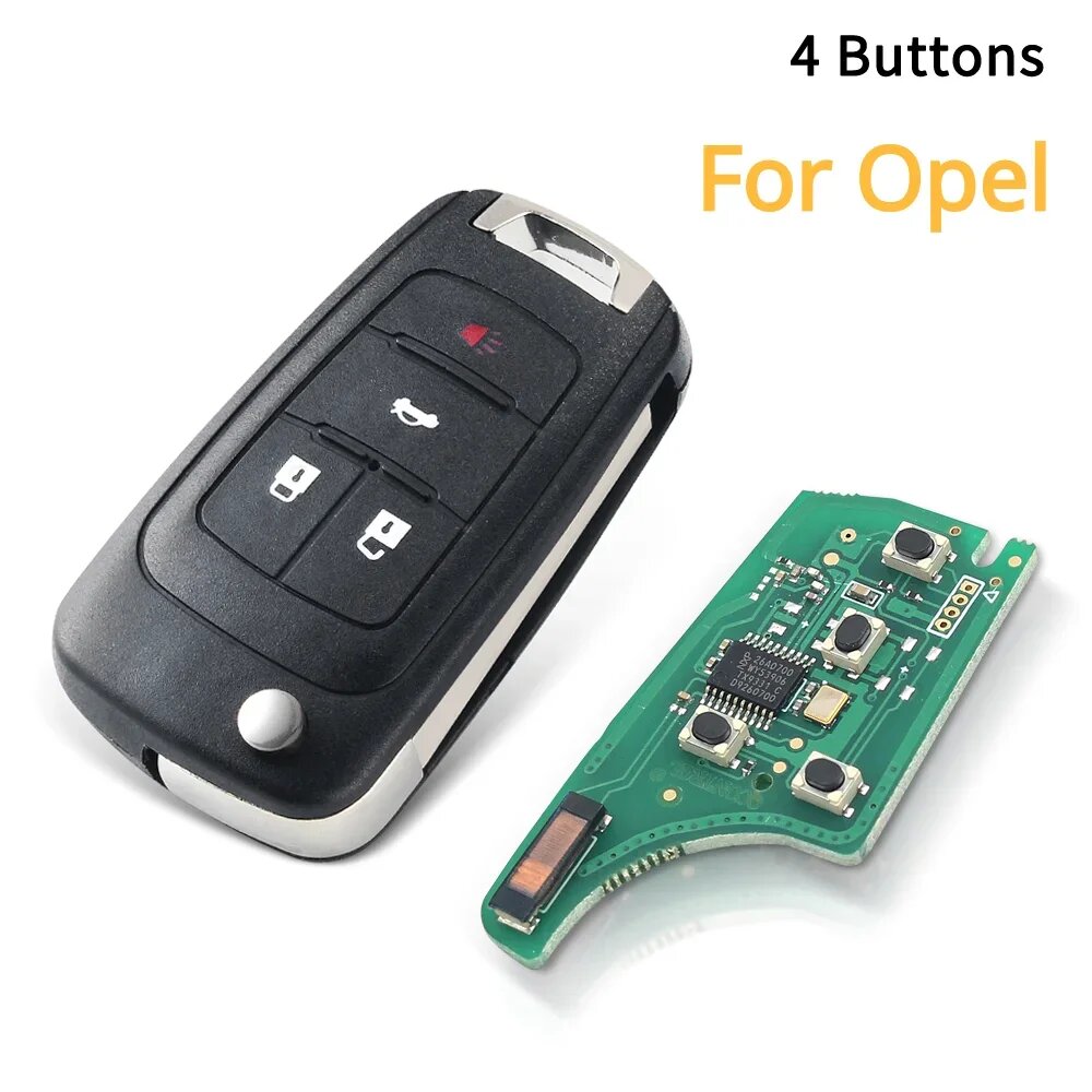 KEYYOU дистанционный ключ от машины 315 МГц/433 МГц ID46 для Chevrolet для 4BTN For Opel, 433MHZ