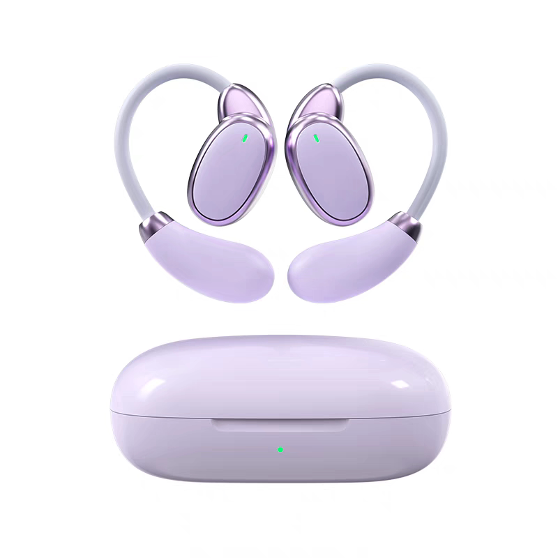 WIWU Ledom T30 OWS Беспроводные наушники Bluetooth розово-фиолетового цвета с открытым дизайном для активного бега