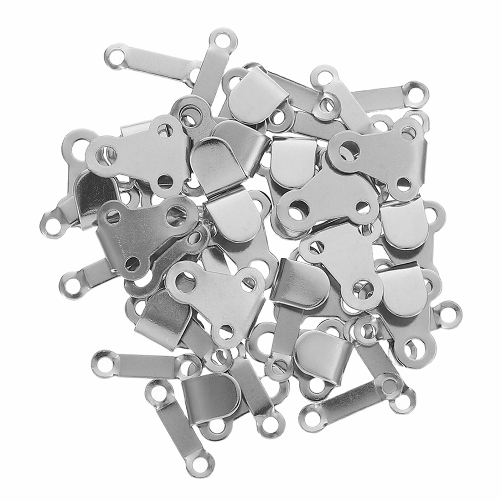 Металлические застежки крючок и петля для одежды и шитья, серебристые, 20 шт