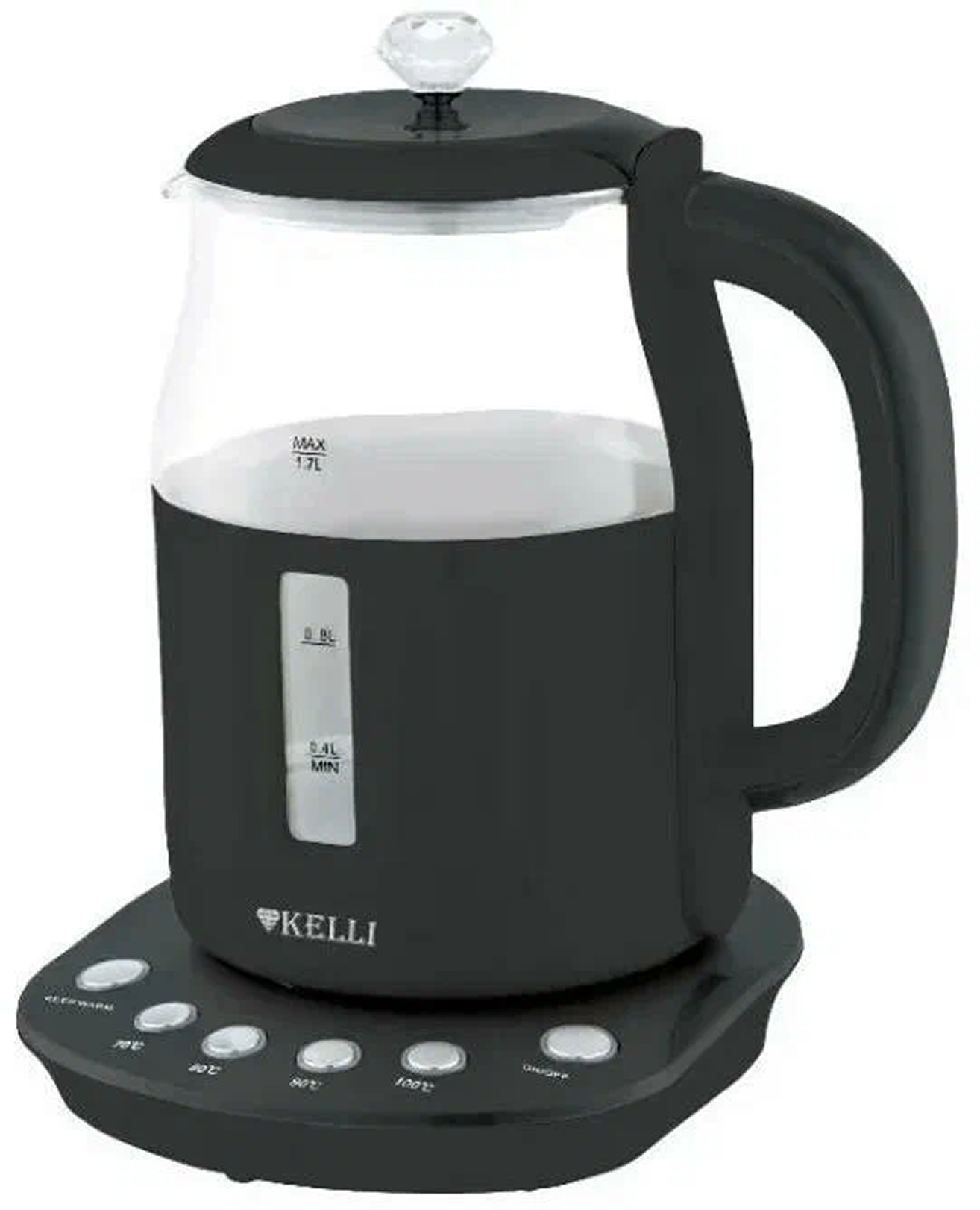 Электрический чайник KELLI KL-1373 объем 1.70 л, мощность 2200 Вт, черный