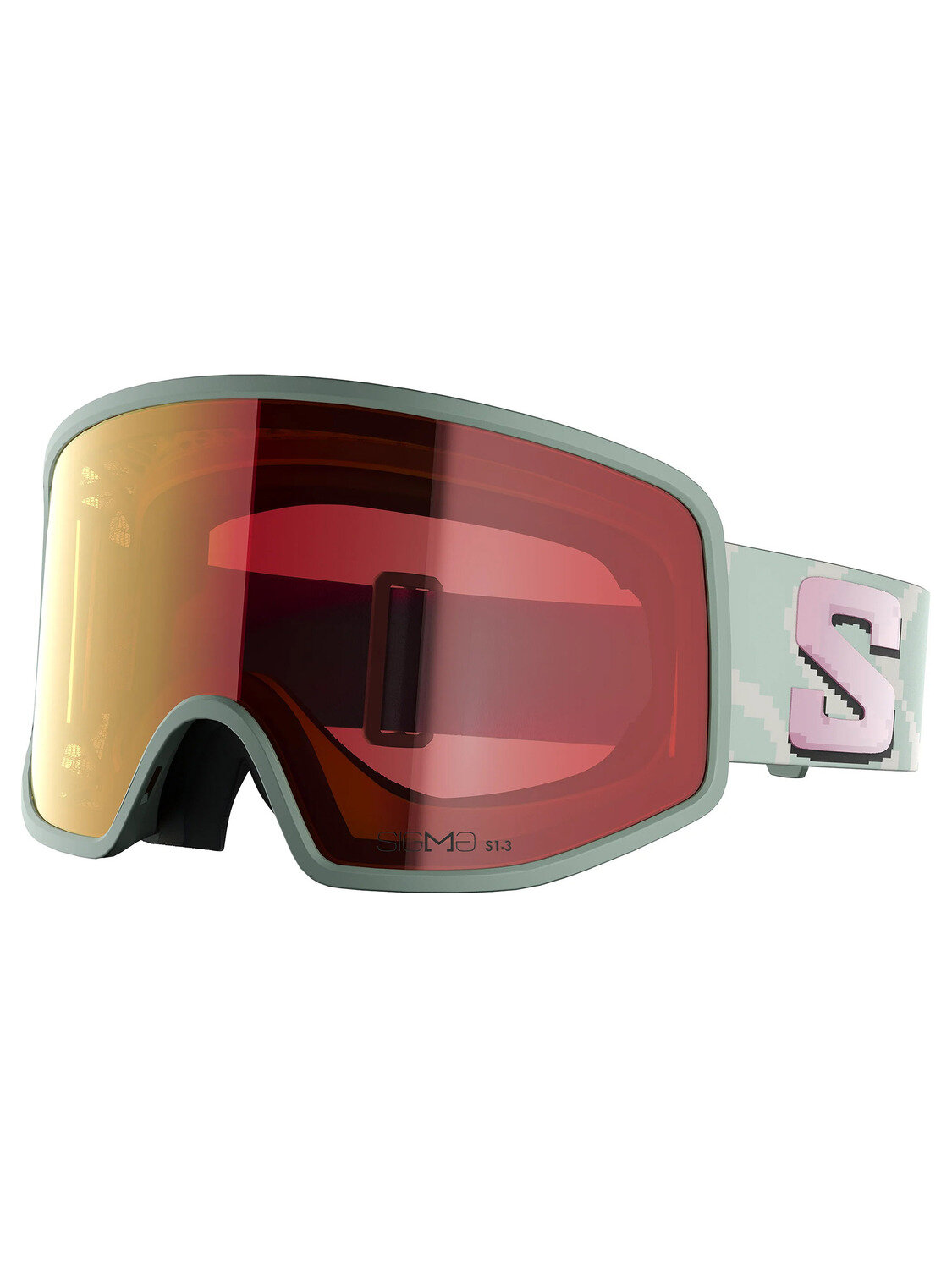 Горнолыжные очки Salomon Sentry Pro Otg Sigma Photo Iceberg Green Cat. 1-3 25/26 зеленый, для мужчин , Зеленый