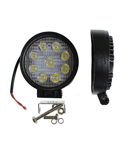Фара светодиодная (круглая) 27W 112х36 10 30V дальний (YADA)