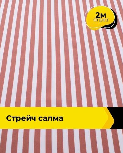 Ткань для шитья и рукоделия "Салма" стрейч принт полоска 2 м*150 см, цвет мультиколор