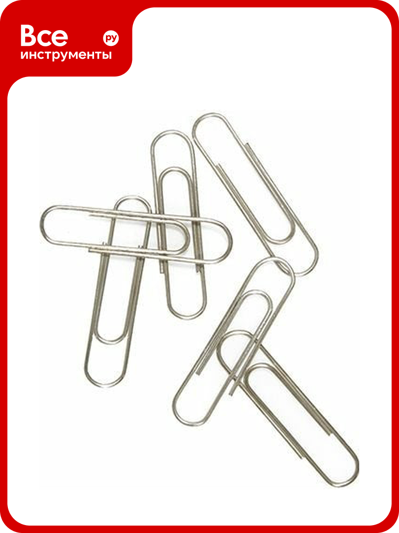 Никелированные скрепки INFORMAT серебро 50 шт 50 мм PCN50-50