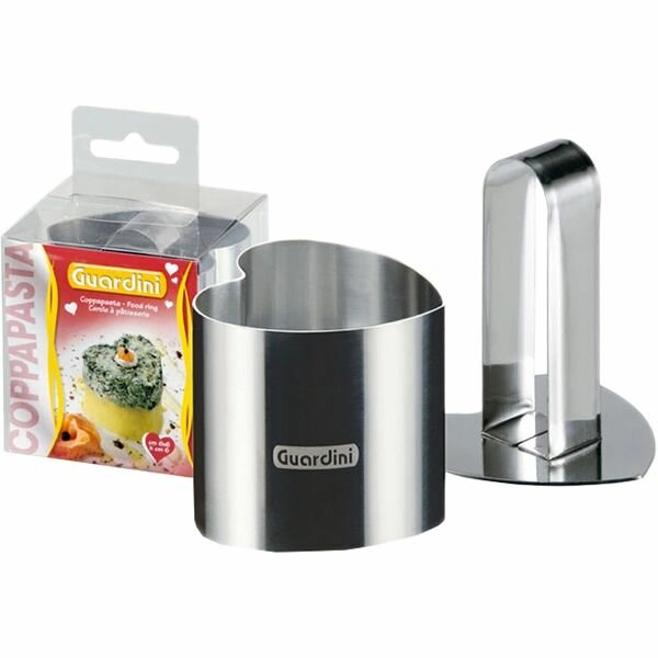 Форма для выпекания (металл) Guardini Food Ring Сердце с прессом 6х6 см