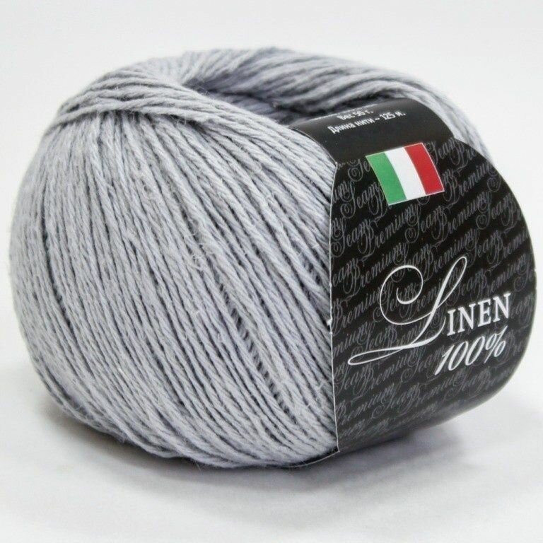 Лён 100% SEAM (мягкий) 50гр*125м*5шт светло-серый №03