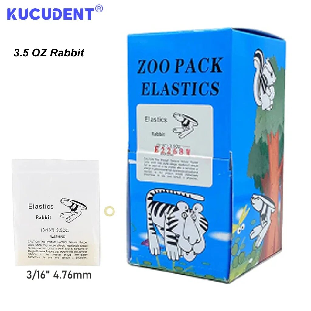 Стоматолатексные резинки Kucudent Zoo Pack 3.5oz Rabbit