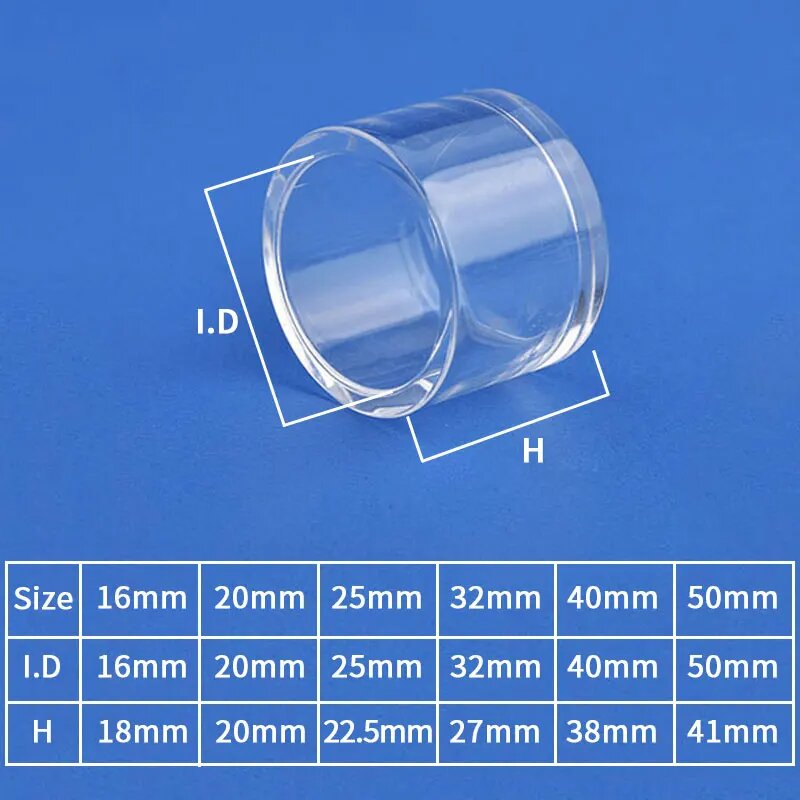 Прозрачный акриловый фитинг для аквариума, диаметр 40mm