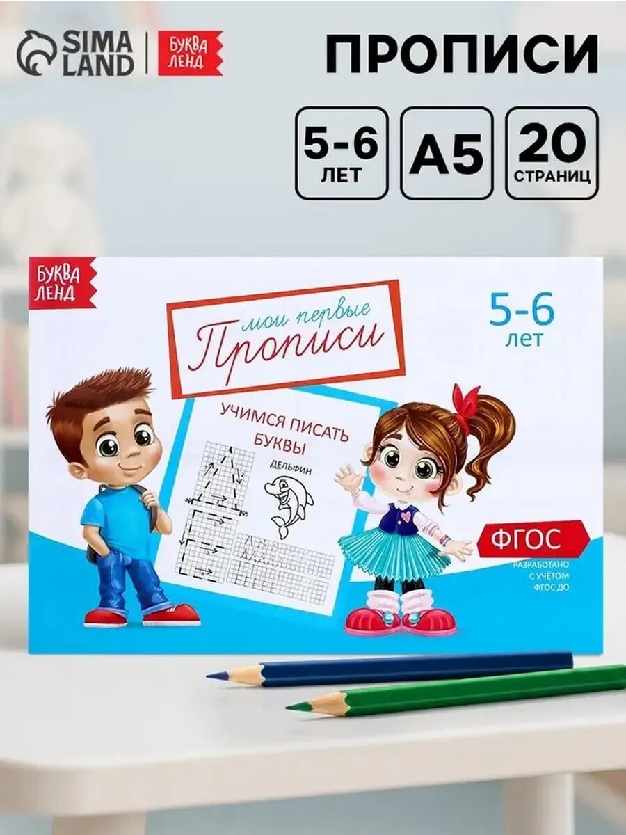 Обучающий набор прописей для детей 5-6 лет