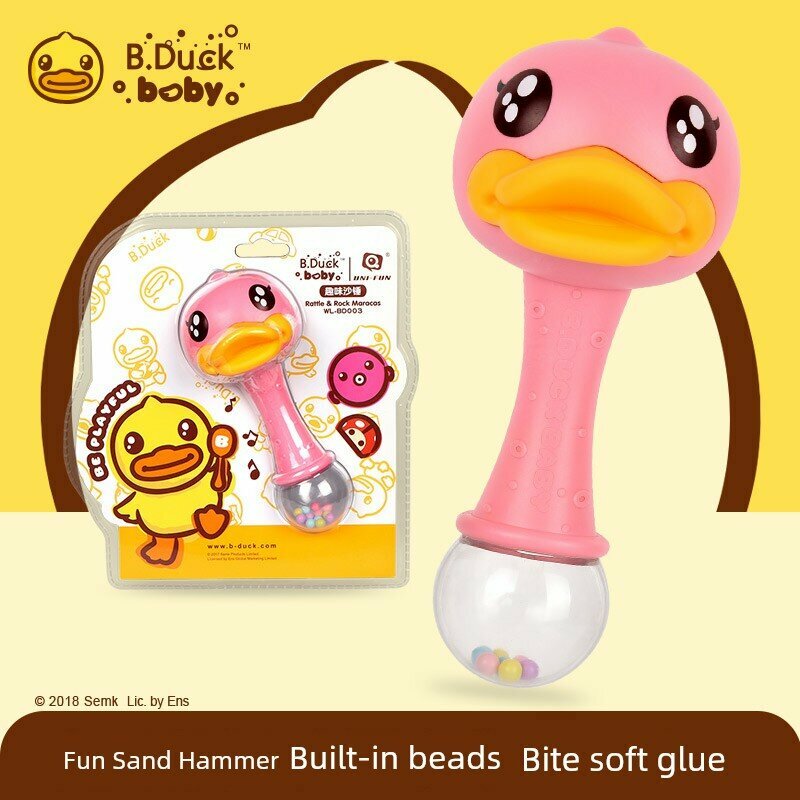 Музыкальная развивающая игрушка B.Duck Little Yellow Duck, милый детский шейкер, перкуссионный инструмент, раннее
