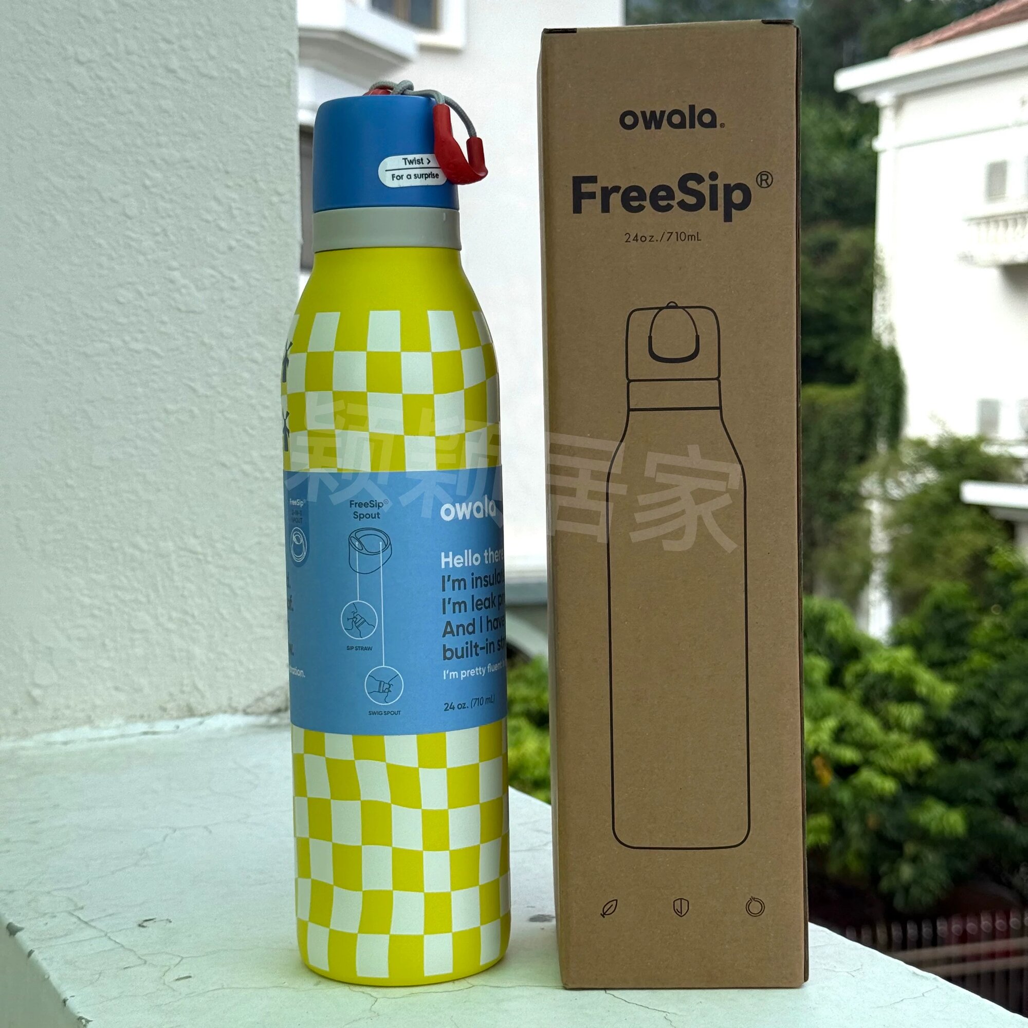 Owala Twist 24oz термосовая бутылка из нержавеющей стали с возбуждающим дизайном для автомобиля