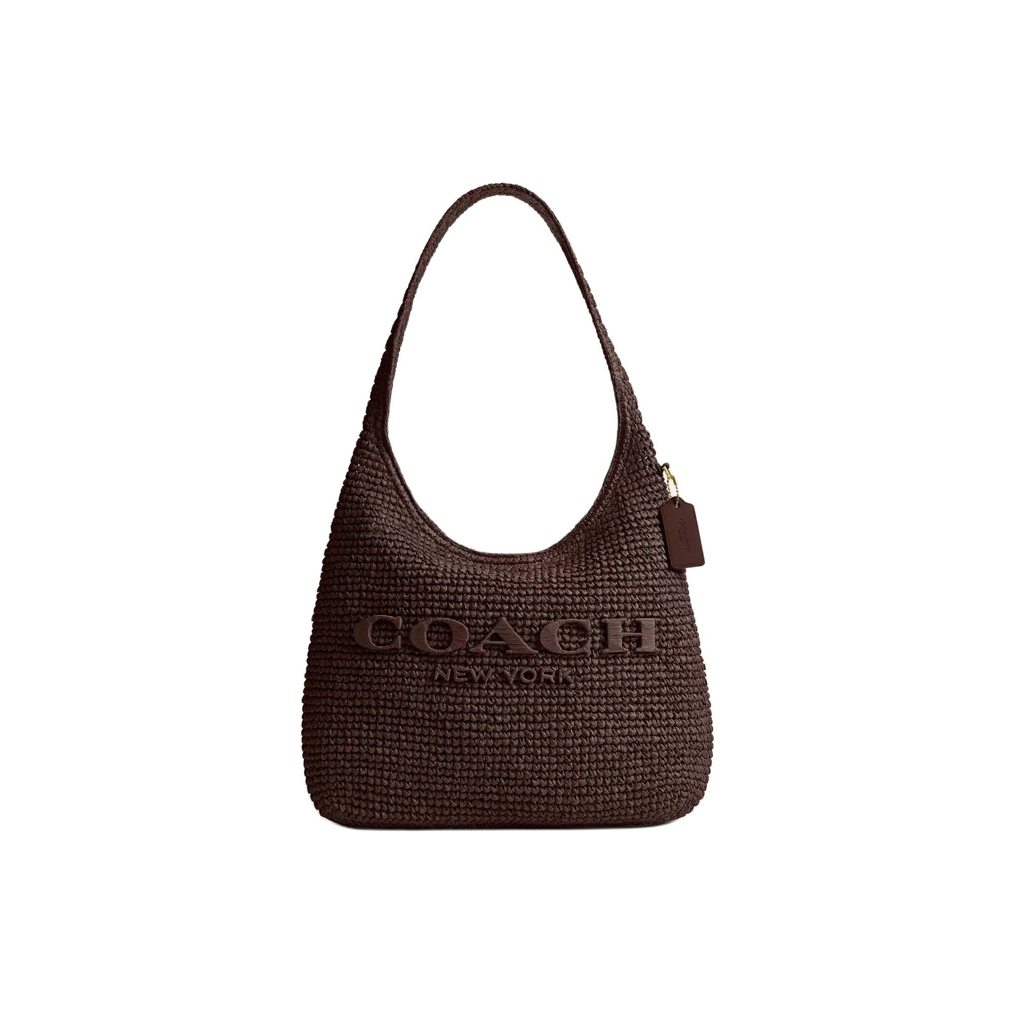 Сумка Coach Brooklyn, фактура матовая, темно-коричневый — фото 1