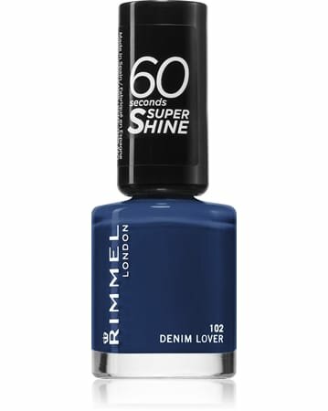 Лак для ногтей Rimmel 60 Seconds Super Shine, оттенок 102 Denim Lover, 8 мл