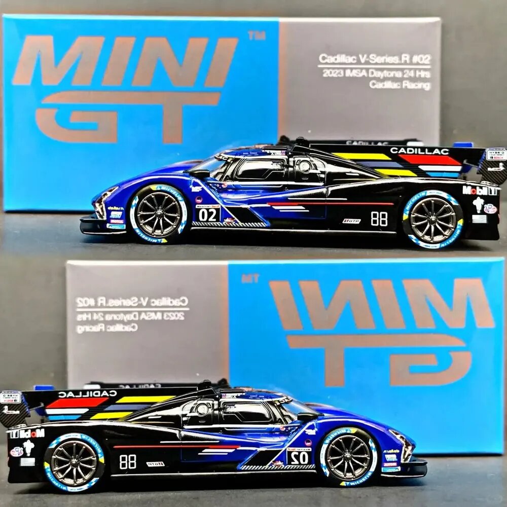 MINI GT 1:64 #716 Cadillac V-Series. R #2 Cadillac Racing 2023 Le Mans 24 Hrs 3rd Place Коллекционная машинка