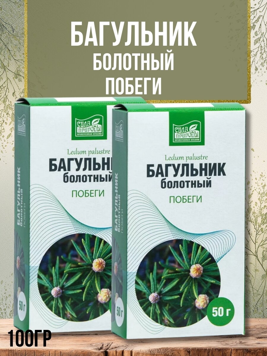 Багульник болотный побеги, Сила природы, в наборе 2 шт по 50 г