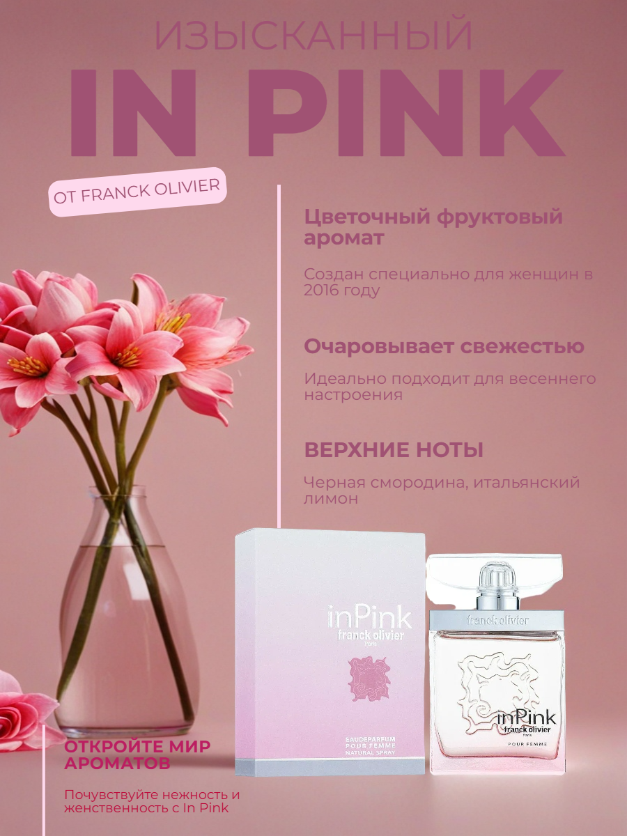 Парфюмерная вода Franck Olivier " In Pink " — для женщин, 75 мл