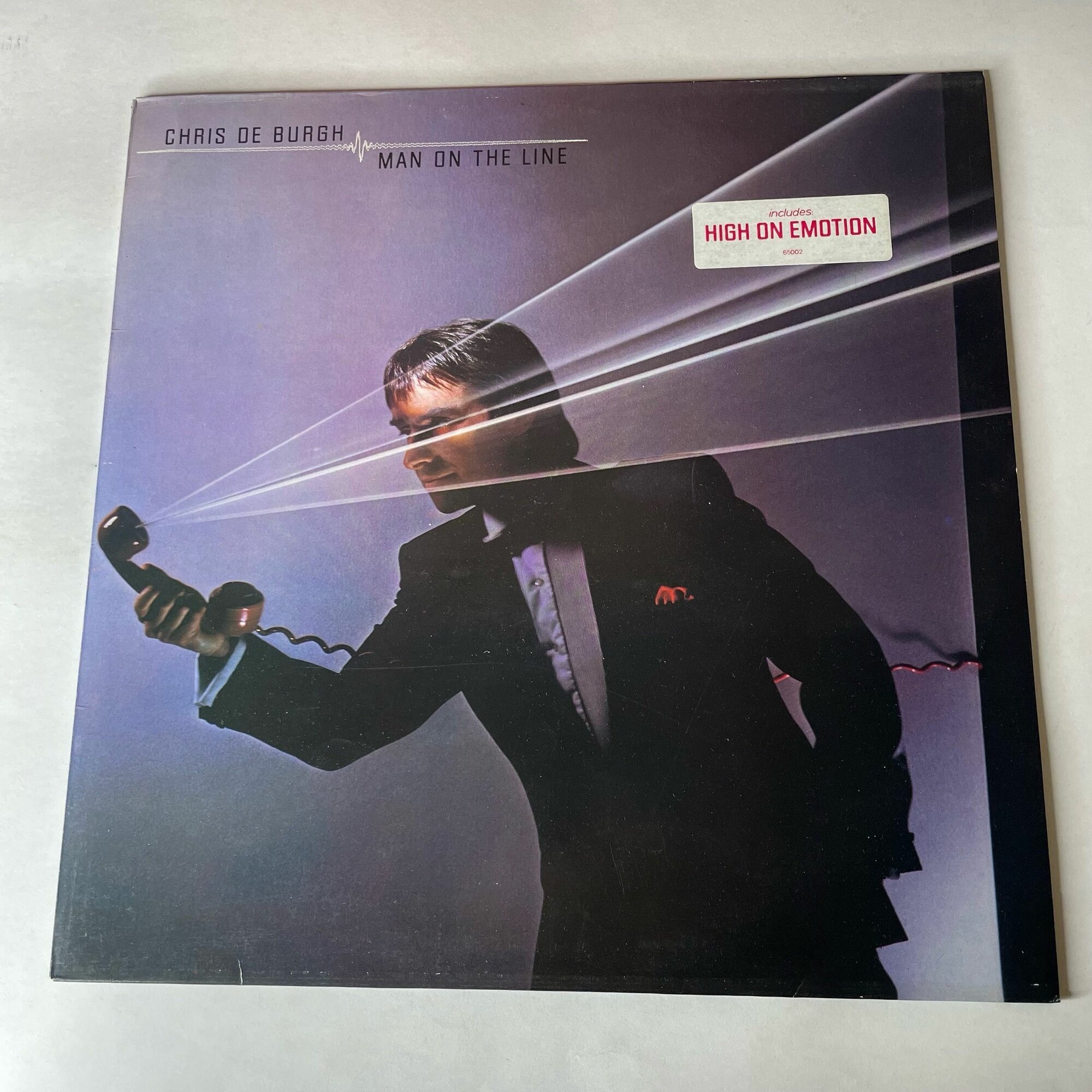 Винтажная виниловая пластинка LP Chris de Burgh Man On The Line (Испания 1984) Moonlight And Vodka