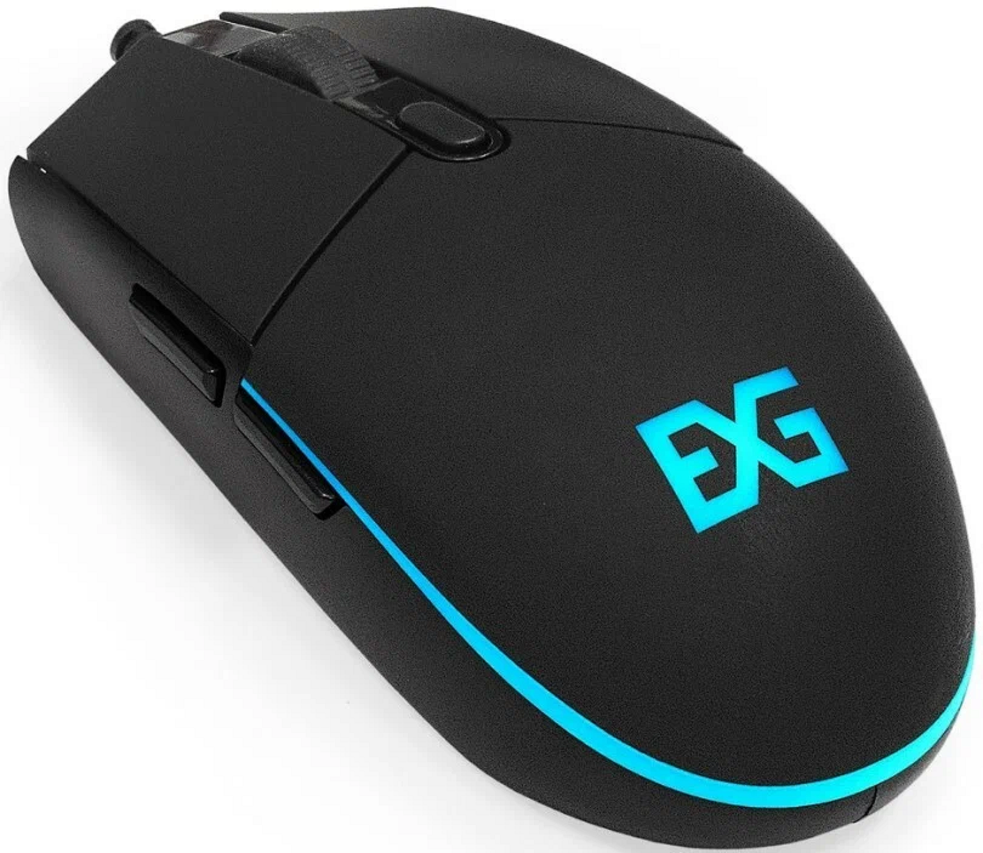 Мышь ExeGate SL-9066, проводная, оптическая, USB, 2400 DPI, черное с голубым