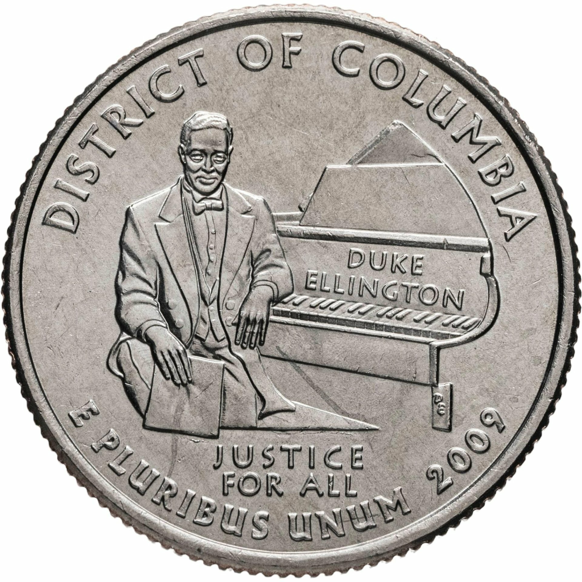 США 25 центов квотер, 1/4 доллара, quarter dollar 2009 "Округ Колумбия" Знак монетного двора: "P" - Филадельфия, Медь, в сохранности UNC