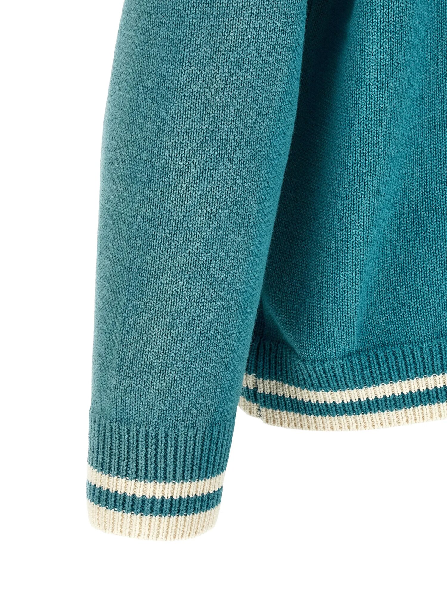 Кардиган FOUND Fin Varsity patch-detail cardigan, размер M, blue — фото 1