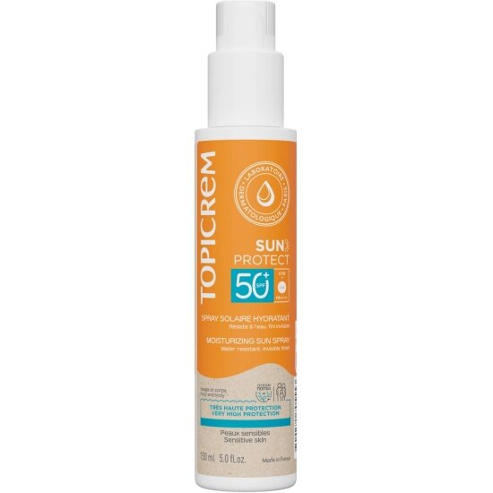 Солнцезащитный спрей для лица и тела Topicrem Sun Protect увлажняющий SPF50+, 150 мл