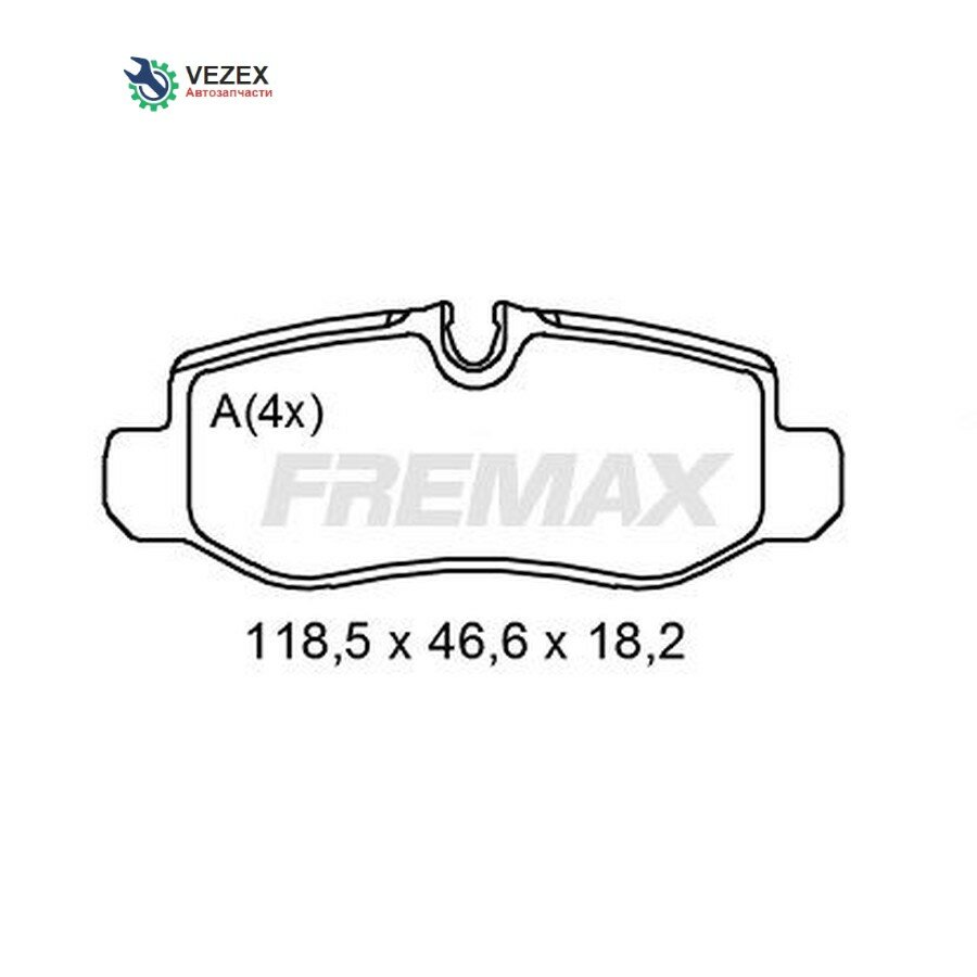 FREMAX FBP2010 колодки дисковые задние!\ MB Vito W447 1.6-2.1CDi 14>