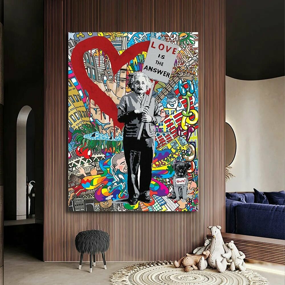 Картина ВсеКартины. Тут "Бэнкси", уличное искусство, холст, 40x60 см