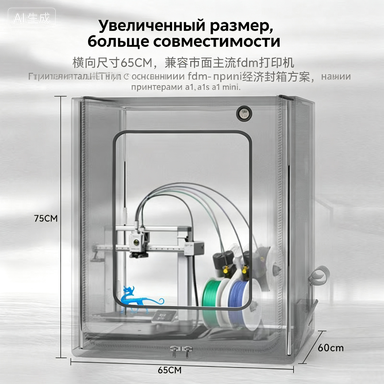 Защитный кожух для 3D-принтера, уплотненный, с контролем влажности/температуры и шумопоглощением
