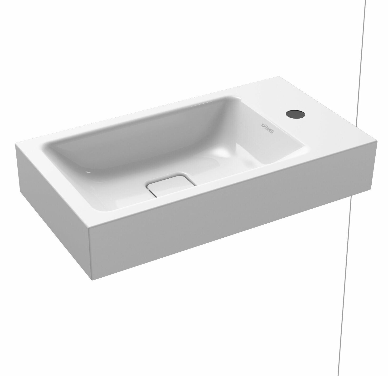 Раковина подвесная сталь Kaldewei CONO 3073 (550х300х100) правая, отверстие под смеситель, белая