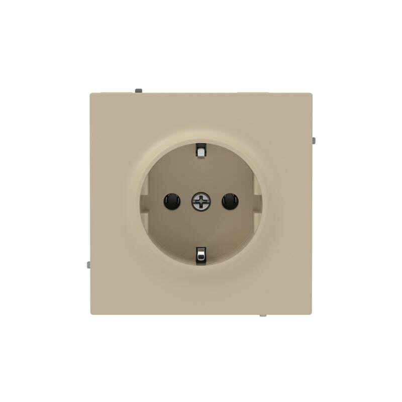 Розетка силовая KANT 2P+E защ. шторки ванильн. марципан DKC 7015033
