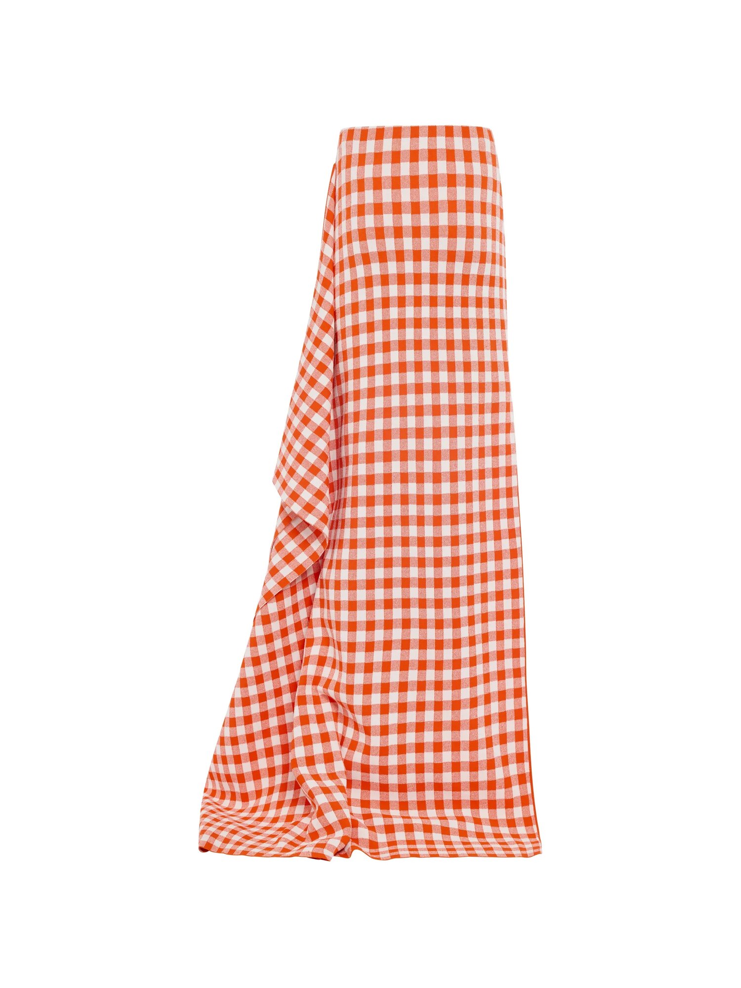 Юбка A.W.A.K.E.MODE Gingham-pattern side-panel maxi skirt, размер 46 — фото 1