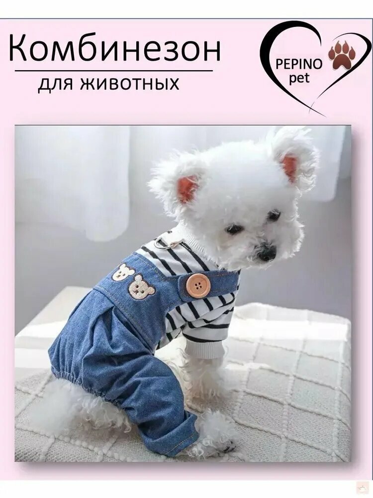 Одежда для собак комбинезон джинсовый S