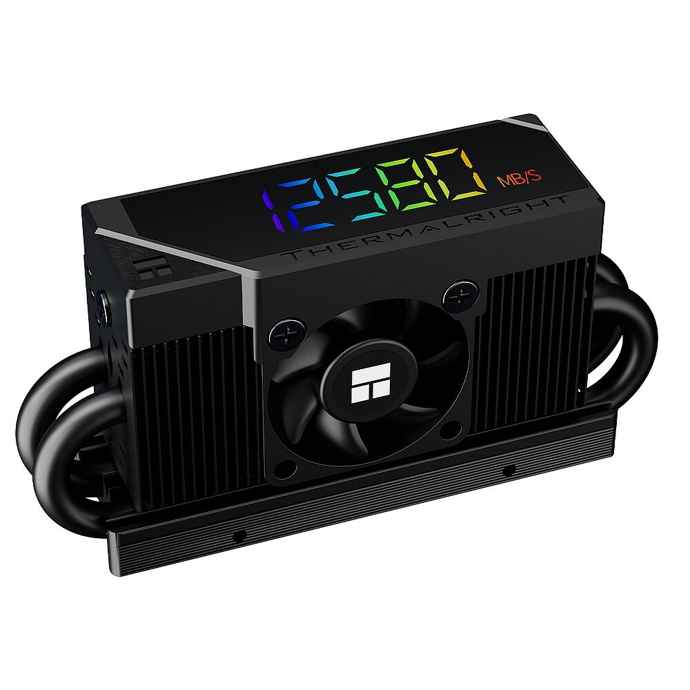 Охлаждение SSD Thermalright Активная система охлаждения M.2 HR-10 2280 PRO Digital BLACK